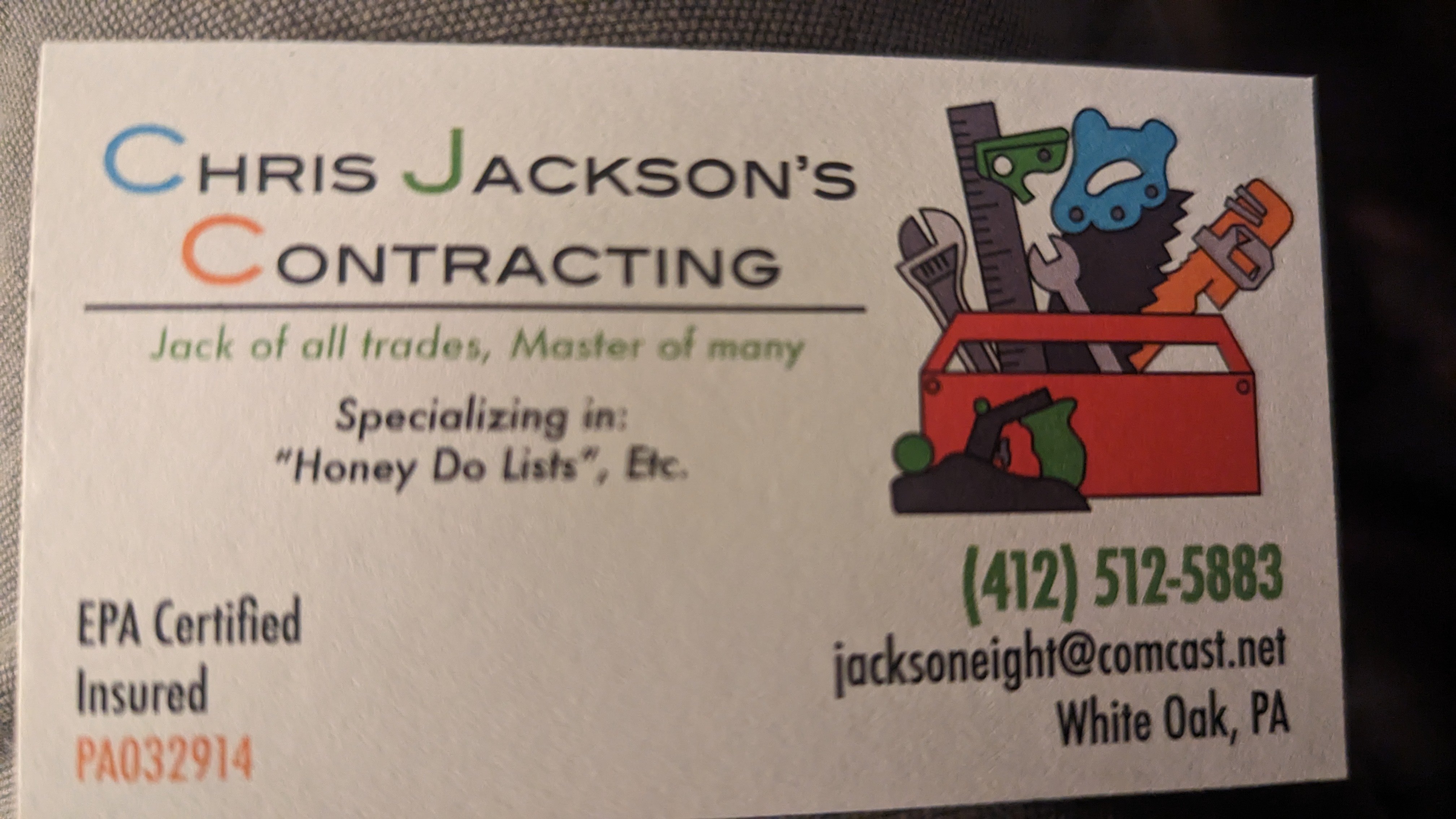 Chris Jackson's Contracting - Repairs & Installations Professional in White Oak, Pennsylvania